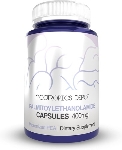 Nootropics Depot Palmitoylethanolamide Capsules Pea 400mg Pills 180 ...