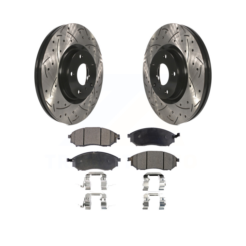 Front Drill Slot Brake Rotor Pad Kit for 2009-2013 Infiniti G37 | eBay