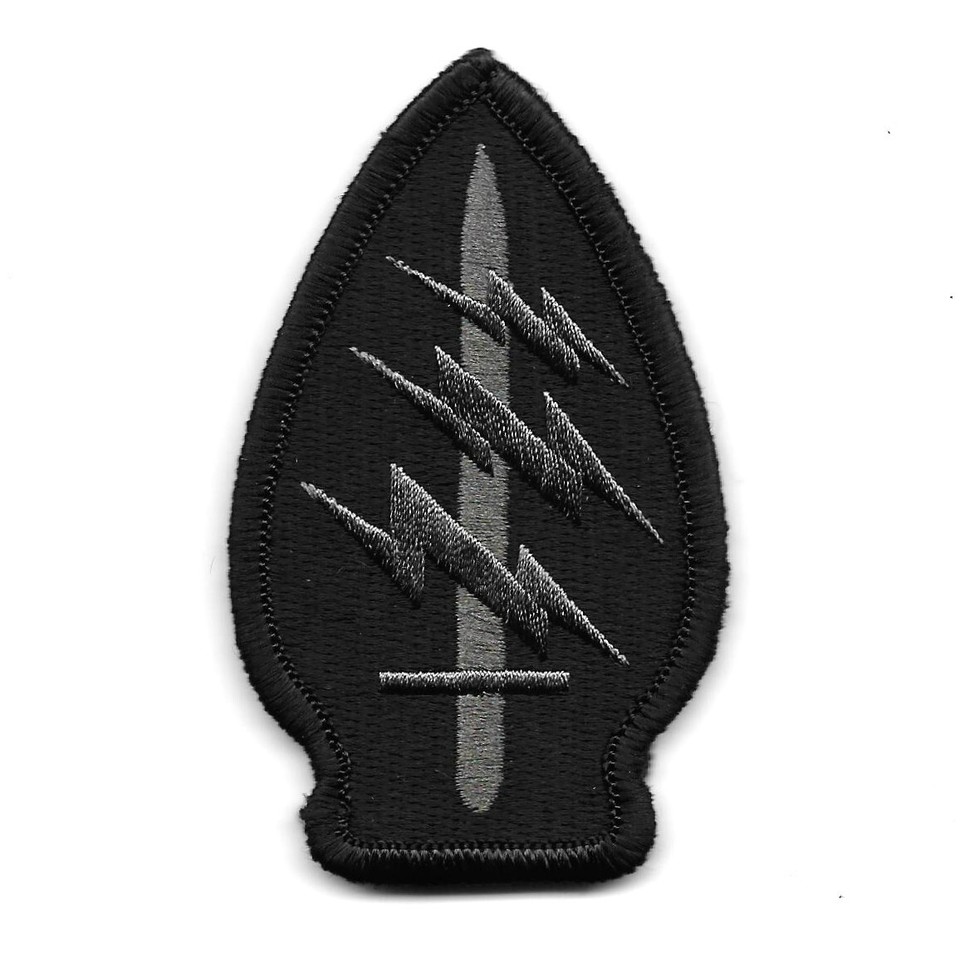 Black Grey Army Special Forces Command SSI Patch Fits For VELCRO® BRAND ...