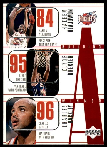 1996-97 Upper Deck Hakeem Olajuwon/Clyde Drexler/Charles Barkley/Kevin ...