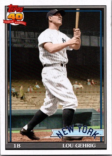 2021 Topps Archives Lou Gehrig #195 Base Card Yankees | eBay