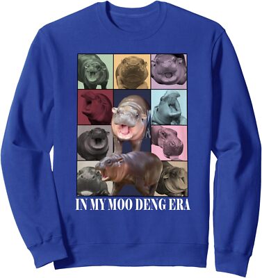 In My Moo Deng Era , Moo Deng Lover Animal Unisex Crewneck Sweatshirt ...