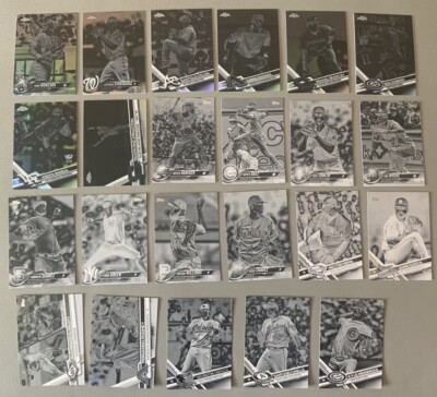 2017 & 2018 TOPPS & TOPPS CHROME NEGATIVE BASEBALL CARD LOT (23 ...