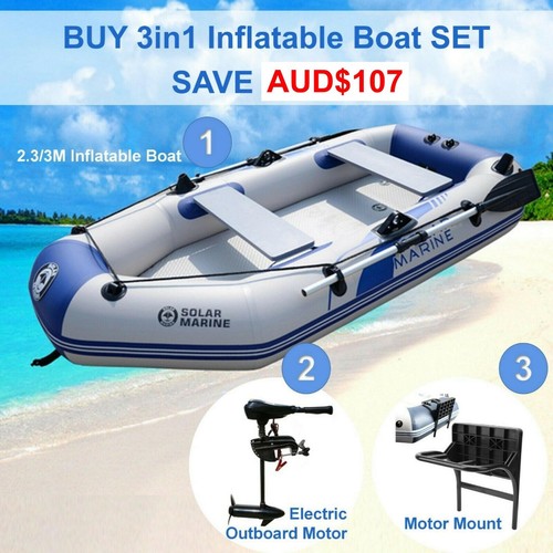 2.3/3M Inflatable Boat Raft Sets with 40/66Lbs Trolling Motor & Motor ...