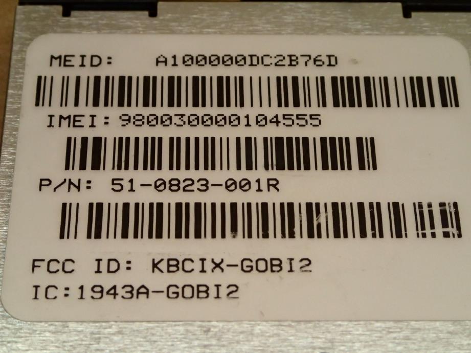 Itronix General Dynamics 51-0823-001R GOBI2000 GD8000 Wireless Cellular ...