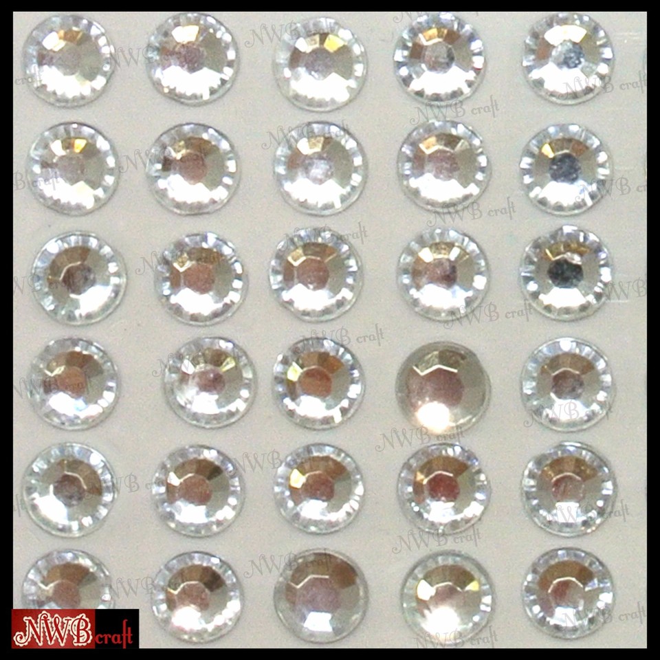 Self-Adhesive Stick On Diamante Rhinestone Gems 2mm 3mm 4mm 5mm 6mm ...