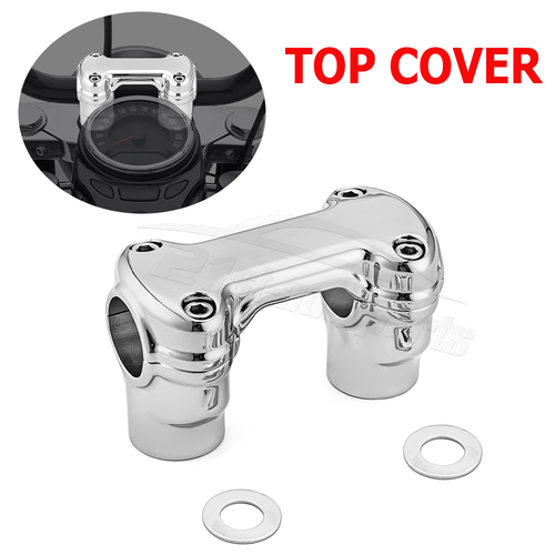 2" Top Cover Risers 1-1/4" Handlebar Clamp For Harley Dyna Fat Bob Wide ...