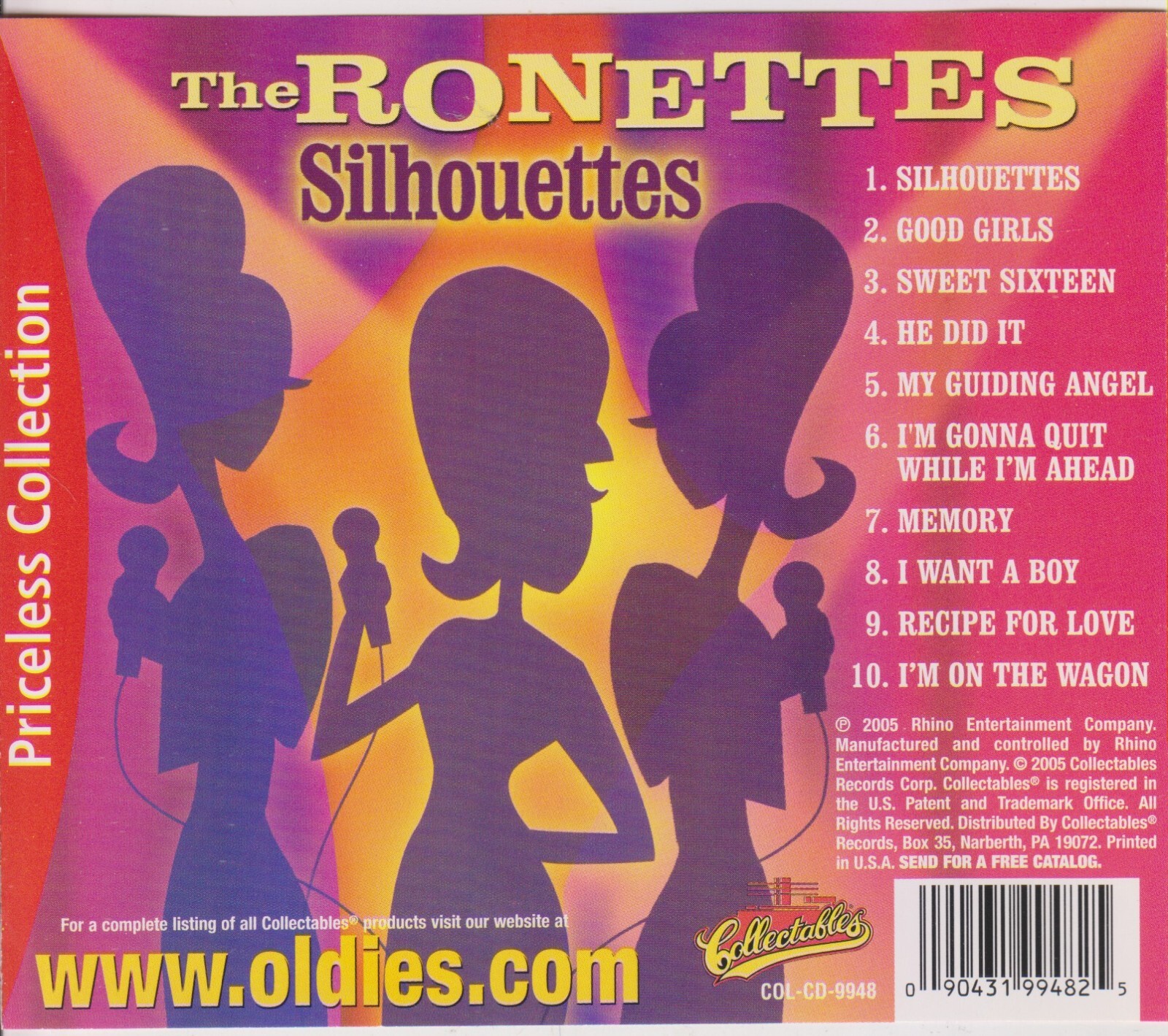 The Ronettes - Silhouettes - Album CD - TBE | eBay