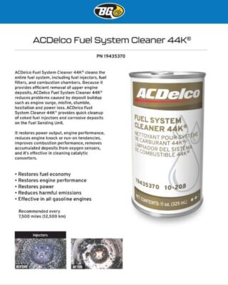 Genuine ACDelco Fuel System Cleaner 44k 11oz 19435370 | General Motors ...