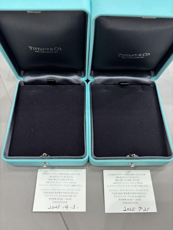 Tiffany & Co Jewelry Box Set Empty Cases for Necklaces High-End Fashion ...