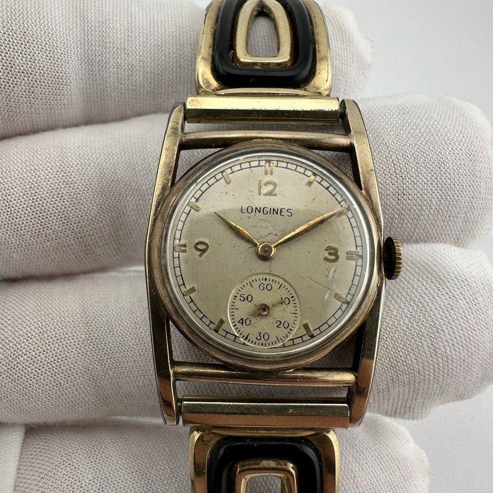 Rare 1945 Longines Mainliner Vintage Manual Wind 10L Wrist Watch 10k G ...