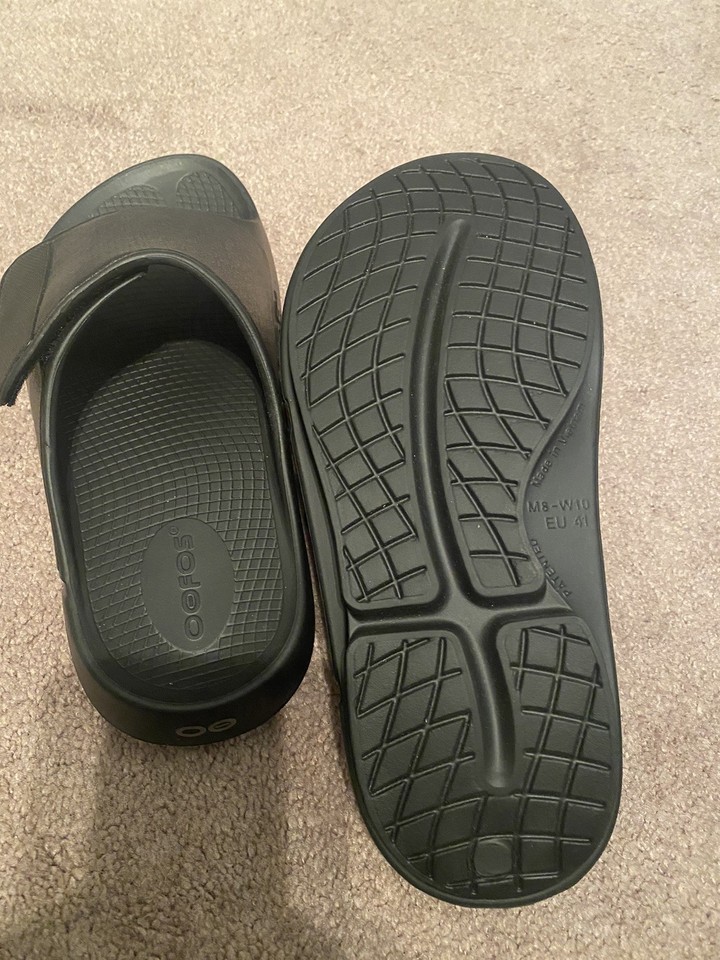 Men’s Oofos Ooahh Sport Flex in Matte Black Size 8 | eBay