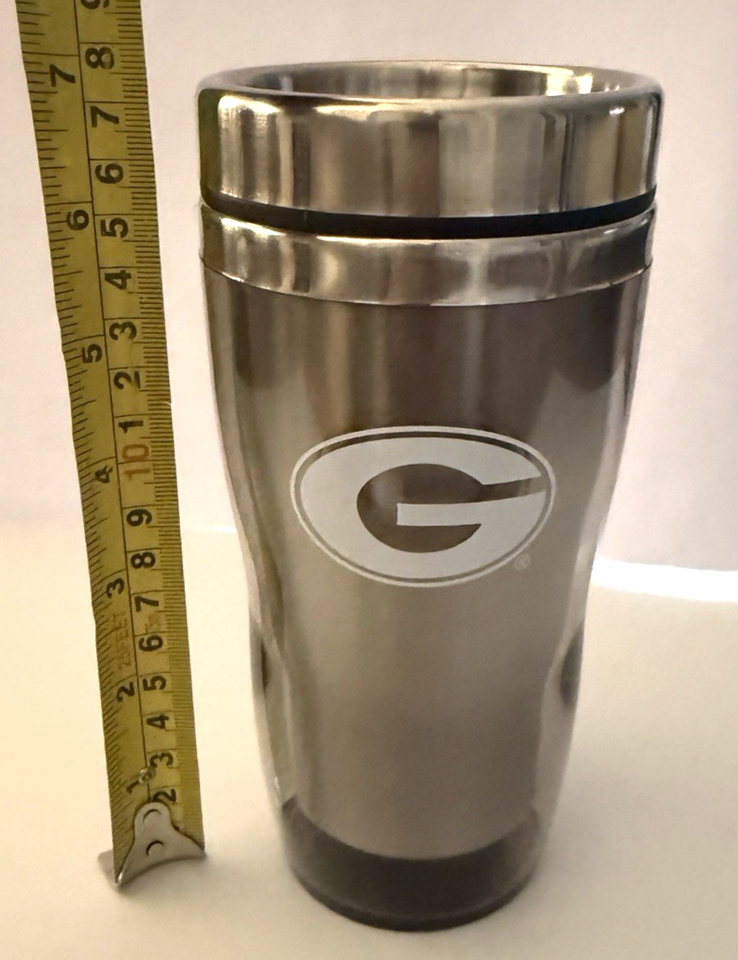 UGA Tumbler Cup Silver Slid Lid IPG Team Sports Cup DAWGS University of ...