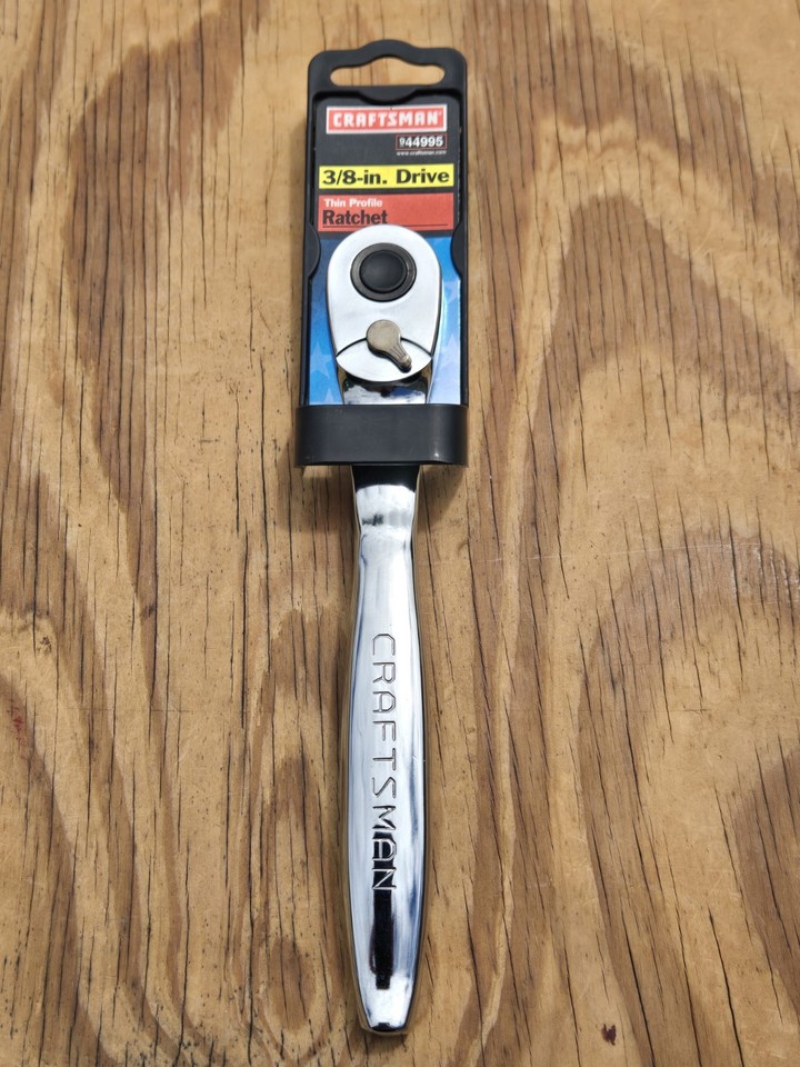 NOS Vntg SEARS Craftsman 3/8” Drive Thin Profile Ratchet ON HANG TAG ...