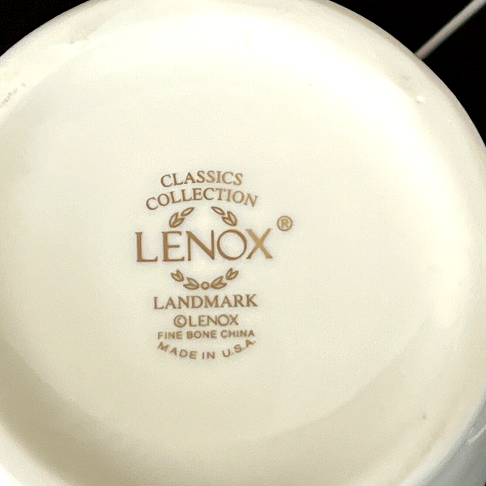 Set Of 6 Lenox Classic Collections Landmark Gold Leaves Accent Coffee ...