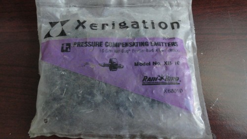 25 Rain Bird Xeri Bug PC DRIP Emitter 1.0 GPH XB-10 Black X68010 FREE ...