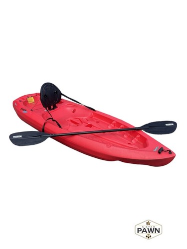 Lifetime Daylite 8 ft Sit-on-Top Kayak, Red With Oar VERY GOOD CONDI ...