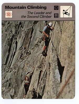 Leader and Second Climber Mountain Climbing - Sportscasters Card | eBay