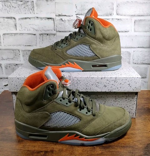 Nike Air Jordan 5 Retro Olive Solar Orange DD0587-308 Men's 9.5 ...