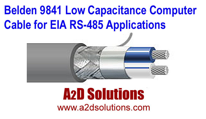 Belden 9841 Low Capacitance Computer Cable for EIA RS-485 Applications ...