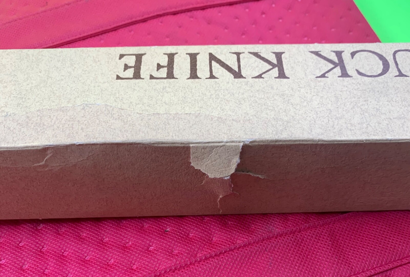 PRE DATE CODE BUCK 124 FRONTIERSMAN MICARTA KNIFE W/ SHEATH LIGHTLY ...