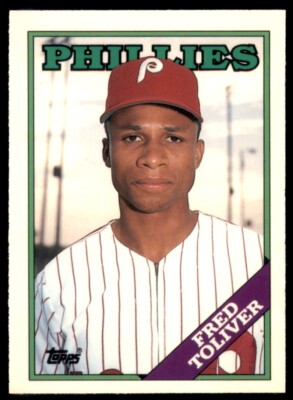 1988 Topps Tiffany Fred Toliver #203 Philadelphia Phillies | eBay