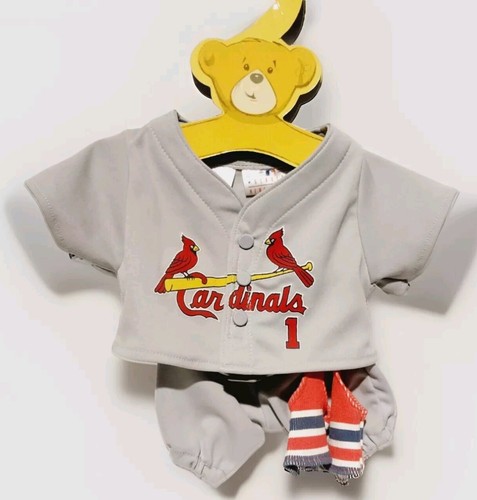 ST. LOUIS CARDINALS MLB BASEBALL BUILD A BEAR BAB OUTFIT UNIFORM JERSEY ...