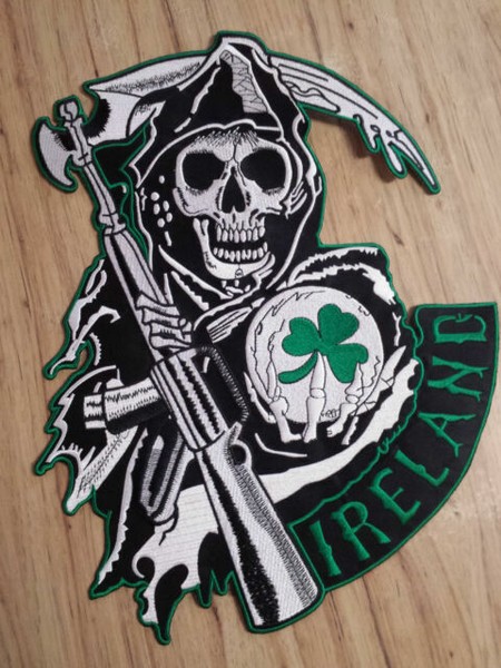 Sons of Anarchy Ireland Full Size Rocker & Jacket Patches Biker Gang FX ...