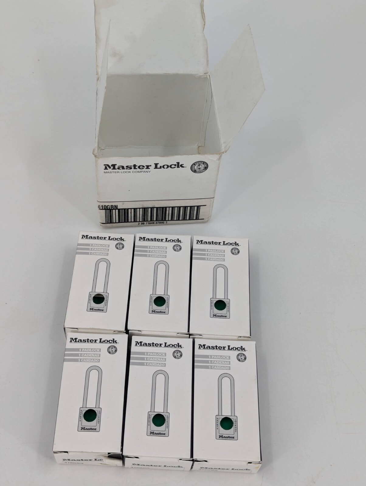 Master Lock 410-GRN Green Safety Thermoplastic Lockout Padlock lot of 6 ...