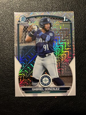 2023 Bowman Gabriel Gonzalez Chrome 1st Mojo Refractor #BCP-133 Seattle ...