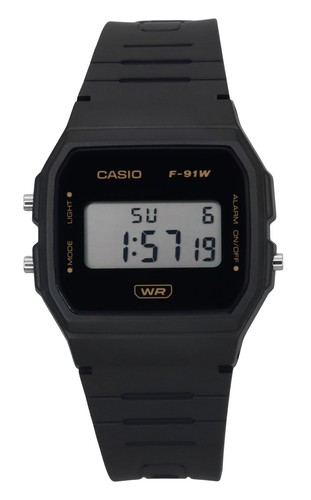 Casio F-91 Digital Gray Bio Based Resin Strap Quartz F-91WB-8A WR ...