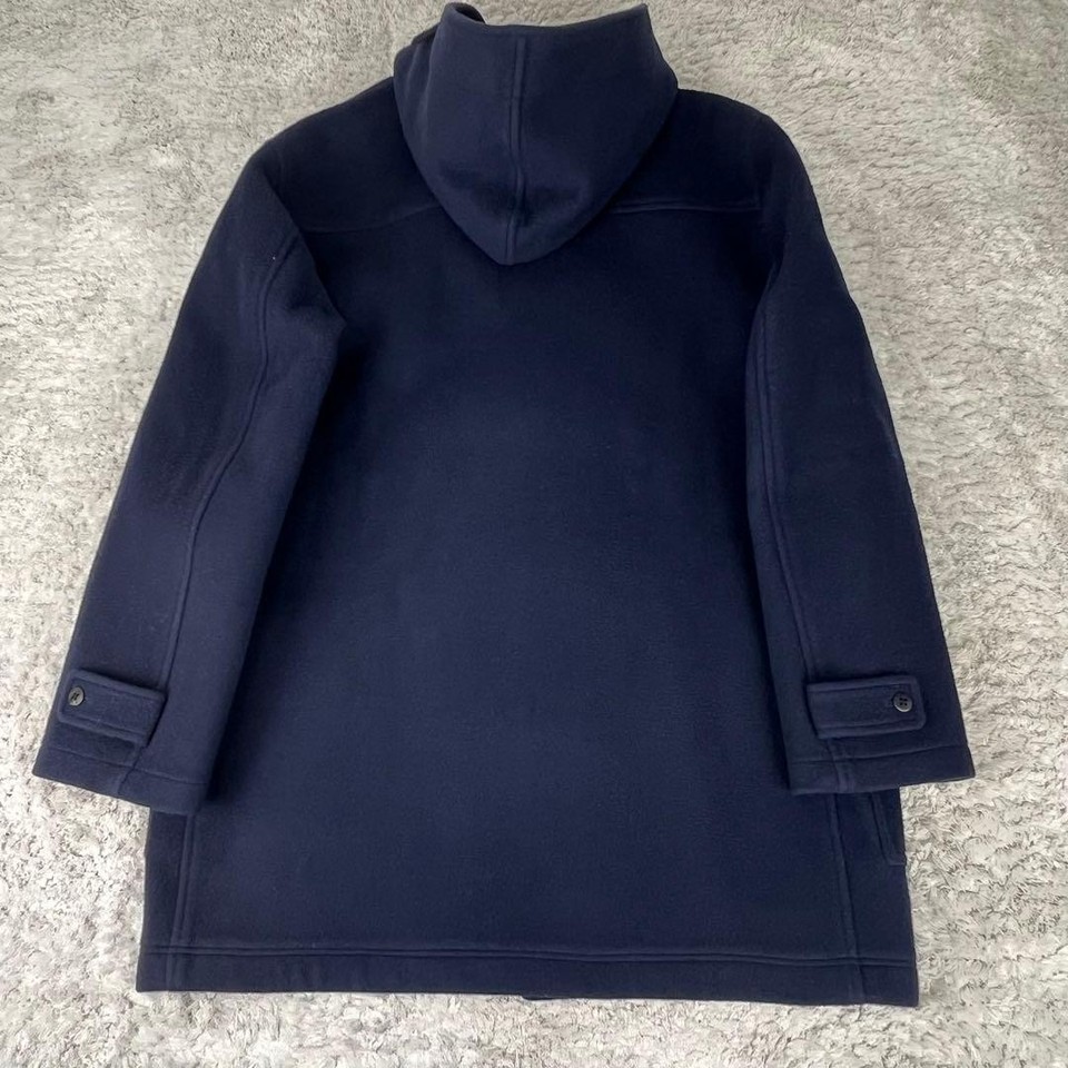 PAPAS Men's Duffle Coat L Navy Logo Embroidery Japan Made Outerwear ...