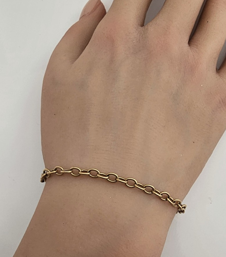 Antique B.A. Ballou 14K Rose Gold Oval Link Bracelet 7 1/4" BAB | eBay