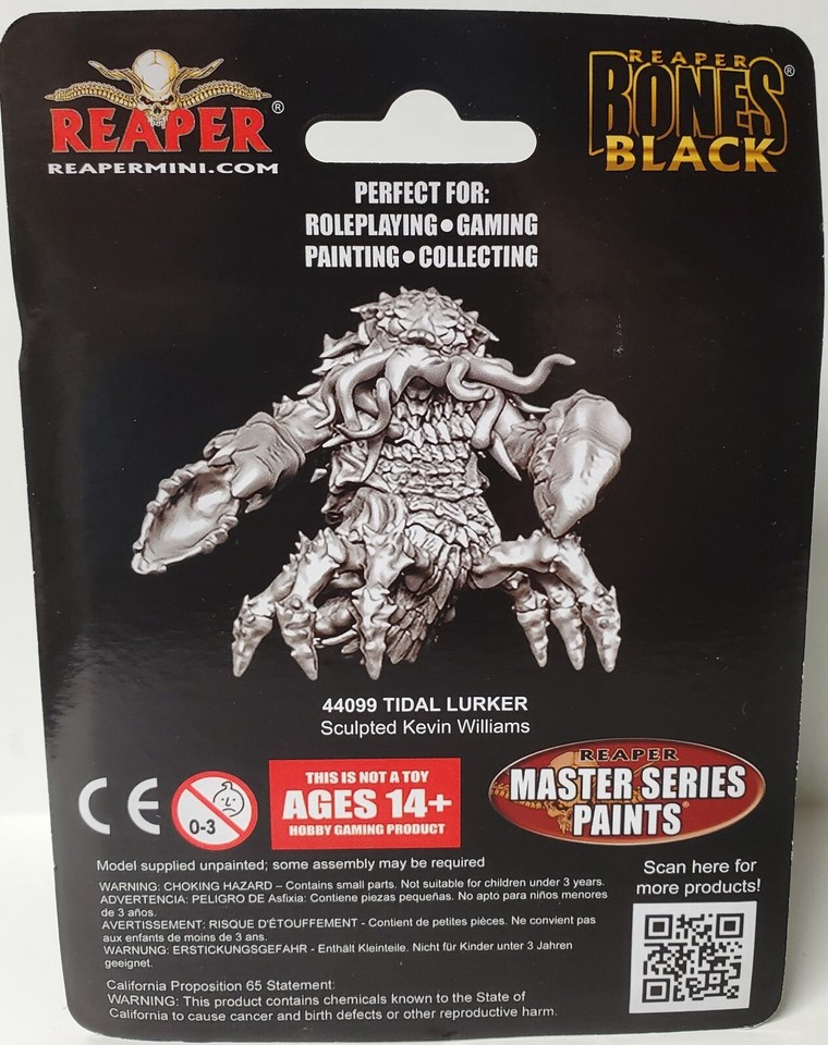 TIDAL LURKER Reaper Miniatures Bones Black REM44099 D&D | eBay