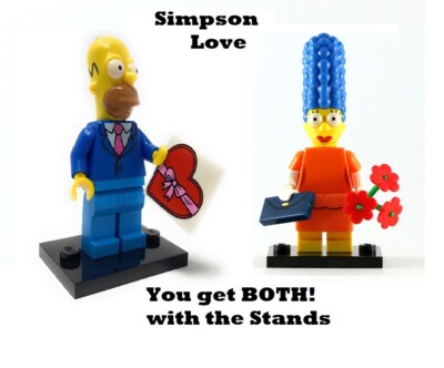 LEGO Minifigure Simpsons Marge Homer Candy Purse Flowers Date Night ...