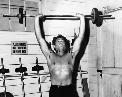 Shirtless Beefcake Muscles Bonanza Star Photo MICHAEL LANDON lifting ...