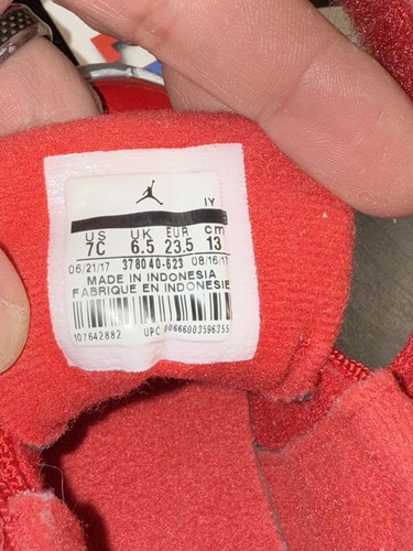 Nike Jordan Retro 11 Red Size 7C Toddler 378040-623 | eBay