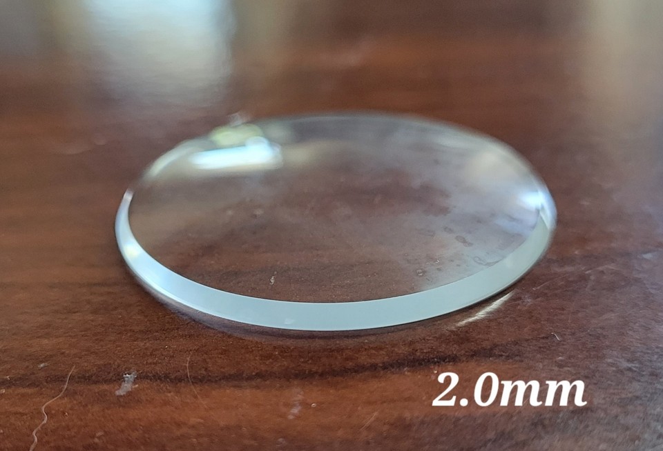 2MM BEVELED MINERAL GLASS POCKET WATCH CRYSTAL FOR WADSWORTH BAR OVER ...