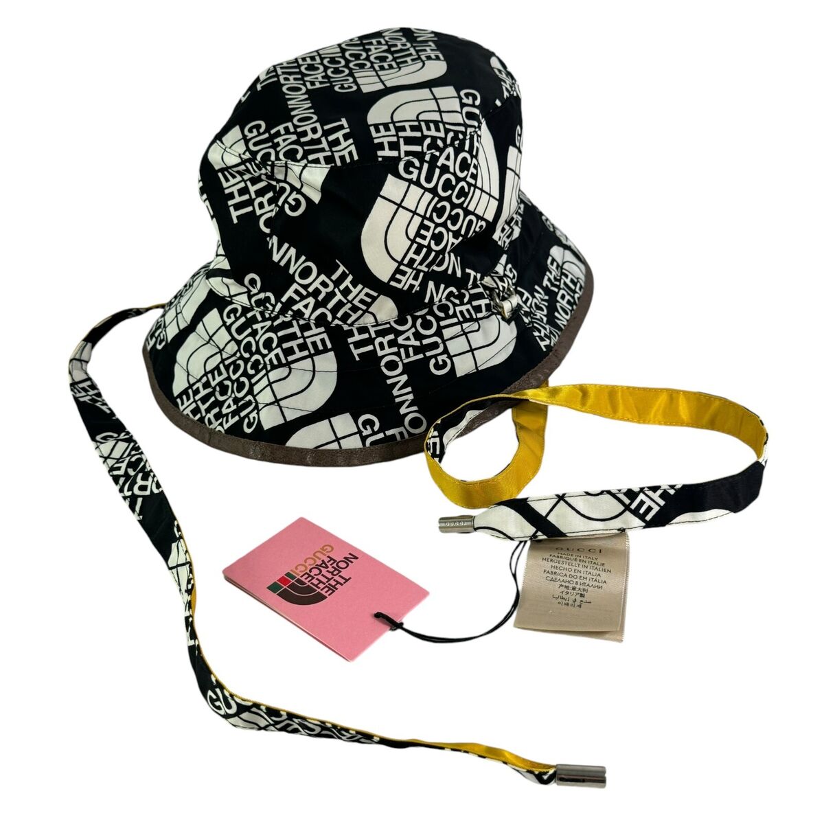 GUCCI X THE NORTH FACE Black/White Reversible Unisex Bucket GUCCI X THE NORTH FACE Black/White Reversible Unisex Bucket