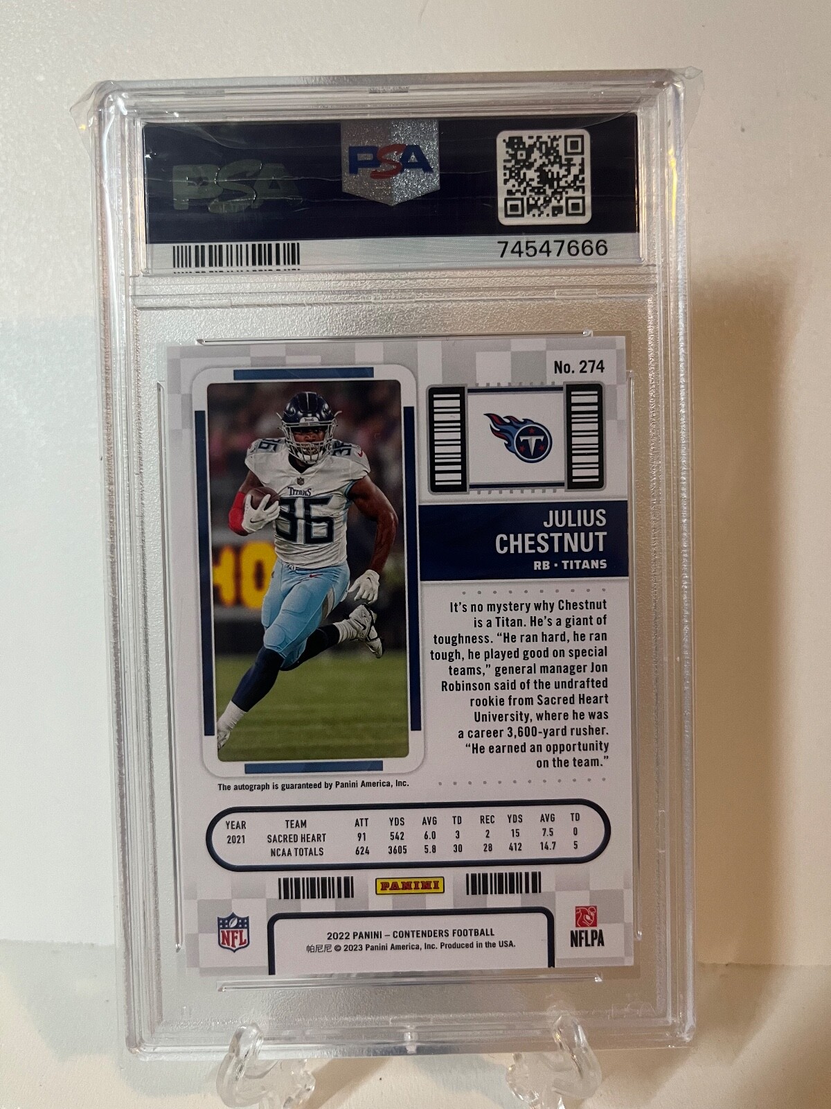 2022 Panini Contenders - Rookie Ticket Julius Chestnut #274 (AU, RC ...