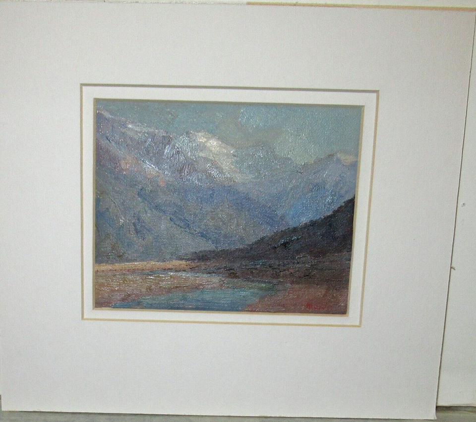 MALCOLM MASON "IN ARTHURS PASS" SMALL OIL ON CANVAS LANDSCAPE PAINTING ...