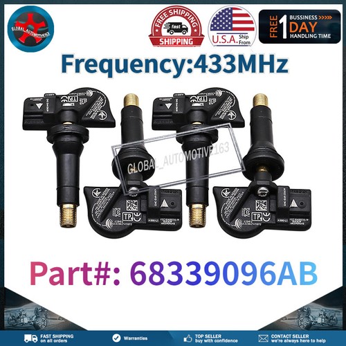 4PCs 68339096AB TPMS Sensor For 2021-2022 Jeep Wrangler after 6/5/21 ...