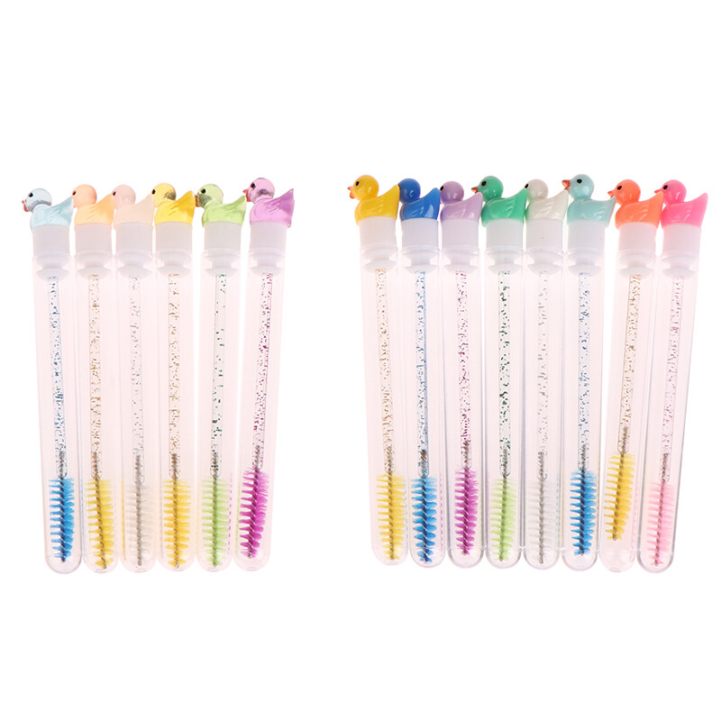 1Pcs Tube Eyelash Eyebrow Brush Duck Design Crystal Rod Lash Mascara ...