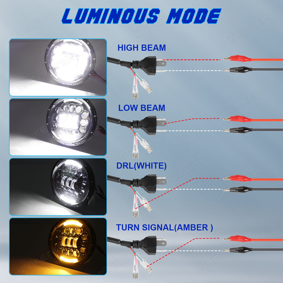 For Hummer H2 H3T 05-10 7" INCH Halo LED Headlight DRL&4" Fog Lights ...