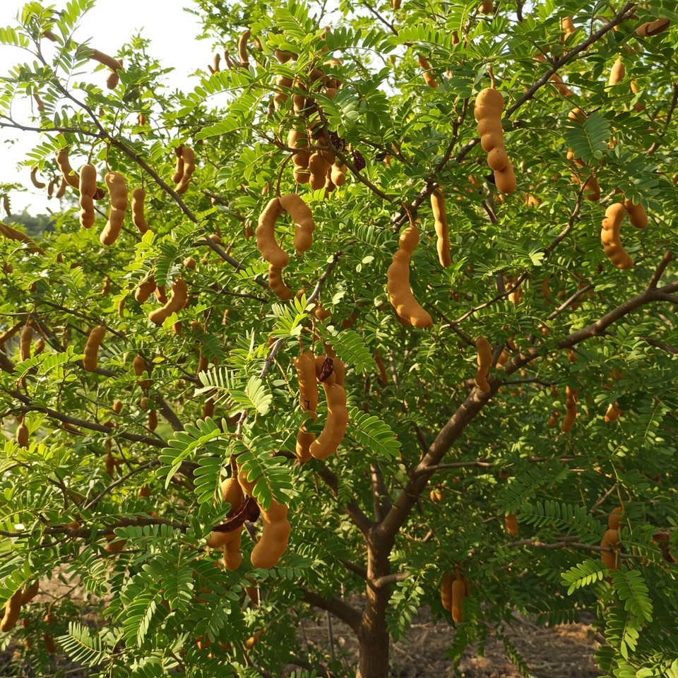 Tart Tamarind Fruit Tree 3-4ft Tall Outdoor Tamarindus Indica Exotic ...