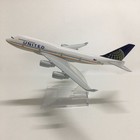 16cm United Airlines B747 Model Plane 1/400 Alloy Diecast Airplane ...