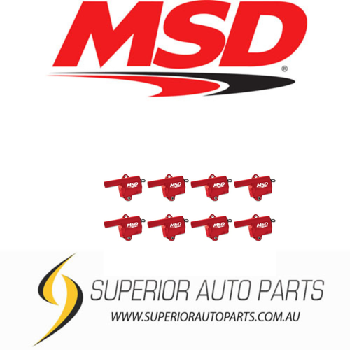 MSD Ignition Coil - Pro Power Series - GM LS Truck Style - Red - 8-Pack ...