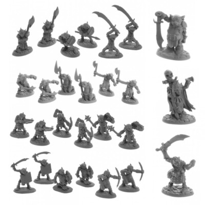 Goblin RPG Miniatures | Reaper Plastic Goblins DnD Mini Sets Bones USA ...