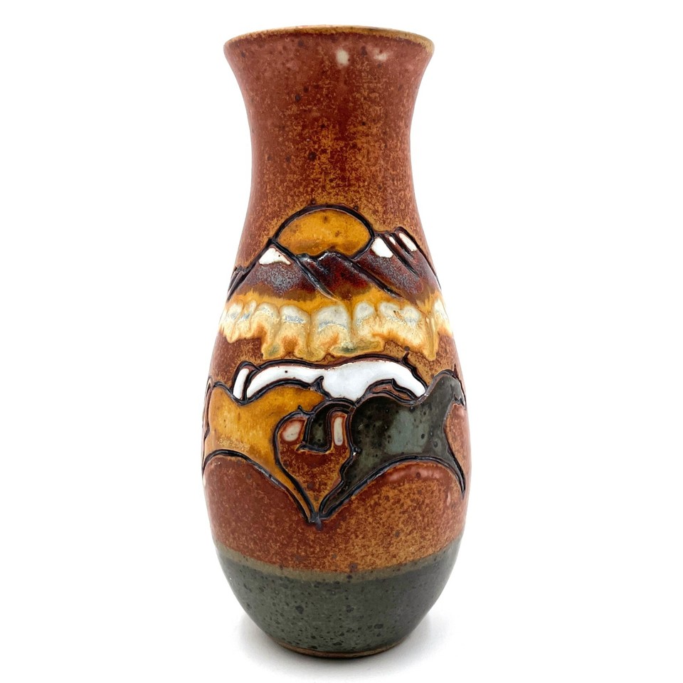 JOHN WINTERHAWK Signed Horse Clay Pottery Muscogee-Creek Indian Vase ...