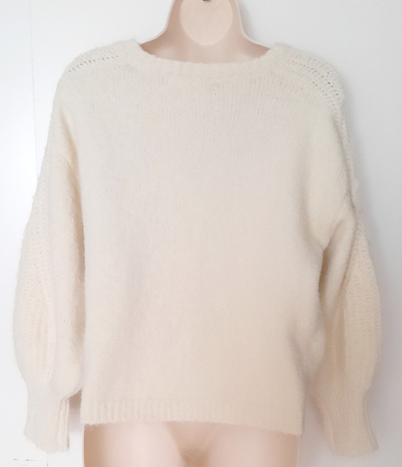 L/C Lizette Collection Cozy Beaded Sweater Pullover Beige Size M NWT | eBay